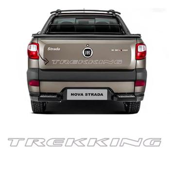 Faixa Traseira Fiat Strada Trekking Adesivo Prata Decorativo ...