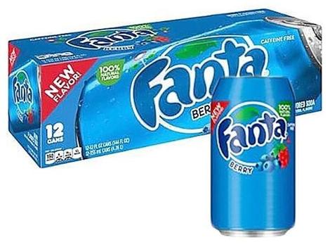 Fanta Blue Berry Mirtilo 12 Latas 355ml Coca-Cola - Refrigerante ...