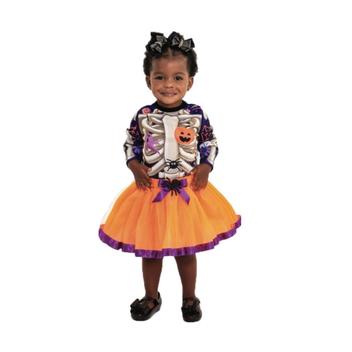 Fantasia Infantil Bebê Esqueletinha Dia Das Bruxas Carnaval e Halloween ...