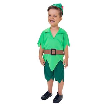 Fantasia Infantil Menino da Floresta com Chapéu Festa Carnaval e ...