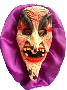 Fantasia Máscara de látex Bruxa com Capuz Queixuda e Narigão - Blook ...