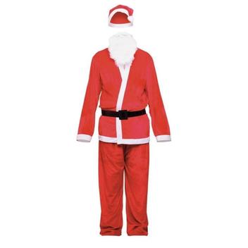 Fantasia Papai Noel Barba Tam. Único Feltro Vermelho Zein - Fantasia ...