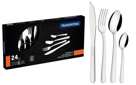 Faqueiro em aço inox 24 peças tramontina - Faqueiro / Jogo de Talheres ...