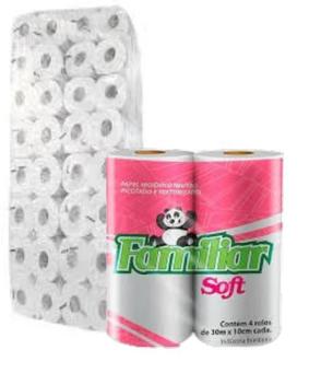 Fardo De Papel Higiênico Familiar Soft C/16 Pac De 4 Rolos - Papel ...