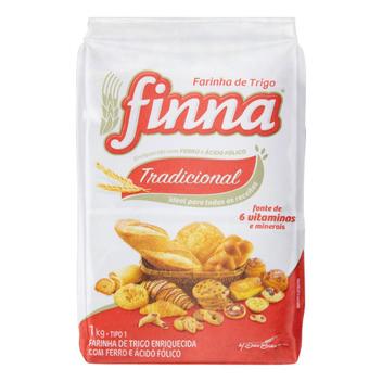Farinha De Trigo Tipo 1 Finna Pacote 1kg - NoBrand - Farinha - Magazine ...