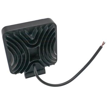 Farol Auxiliar 16 Leds 48W 9/80V Carcaça Alumínio Preto 6500k 7000k ...