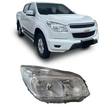 Farol S10 2012 2013 2014 2015 2016 Cromado Ld Sem Projetor - STF - Moldura do Farol de Milha ...