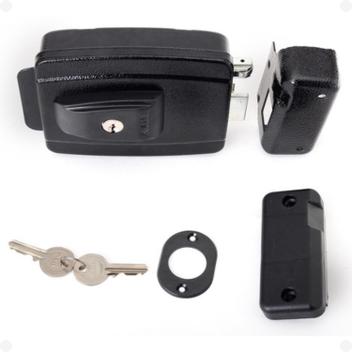 Fechadura AGL AL100R 12V Preta 42MM CH. Simp F Esp. - Sem Marca - Fechadura Eletrônica ...