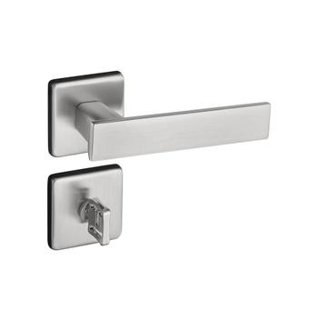 Fechadura Banheiro Pado Quadra Roseta Quadrada Escovada 40Mm ...