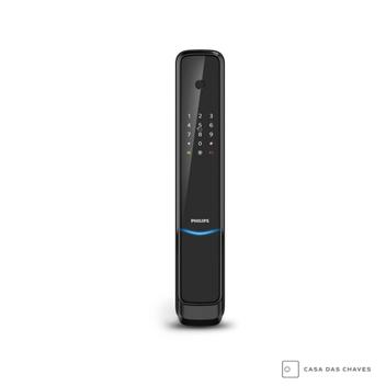 Fechadura Digital Philips 9300 Push-pull Wifi, Biometria e Cartão RFID ...