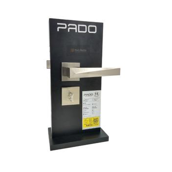 Fechadura porta banheiro wc pado ascot escovada acetinada 55mm quadrada cra - Fechadura e ...