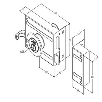 Fechadura Sobrepor Sone 701/100 Aisi 304 (Externa) - Stam - Fechadura ...