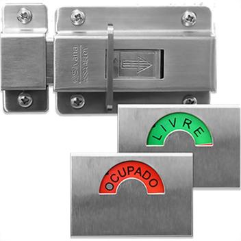 Fechadura Trinco Wc Livre/Ocupado Cromado Silvana 96889 - Marca não ...