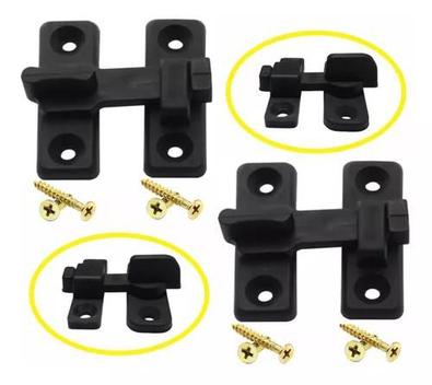 Fecho Plástico Para Porta Sanfonada Kit 2 Un. C/ Parafusos Preto - P&J ...