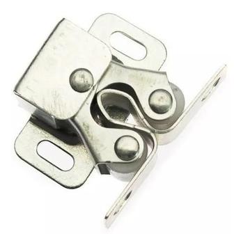 Fecho Rolete Porta Armários Acab. Niquelado 04Peças C/Paraf ...