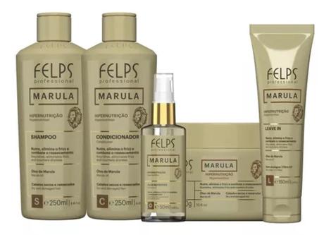 Felps Kit Marula Hipernutrição 5 Produtos - Kit de Tratamento para ...