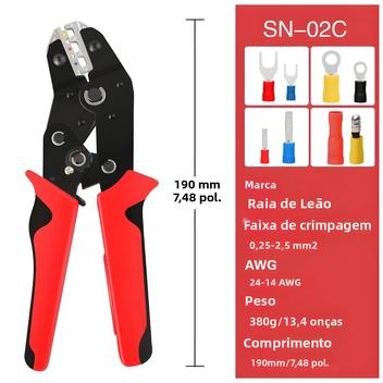 Ferramenta De Crimpagem Manual Ajustável, Alicate Crimper Catraca 0,25 ...