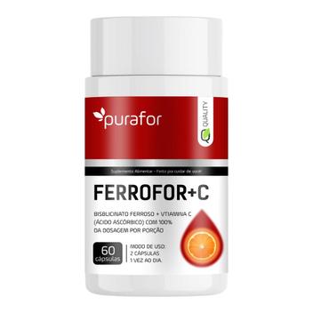 Ferrofor + Vitamina C Purafor Quality Suplemento de Ferro com Alta ...