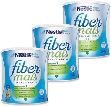 Fiber Mais Nestlé, (kit Com 03 Latas De 260gr) Suplemento - Nestlé ...
