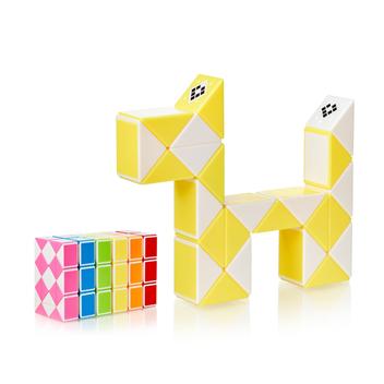 Fidget Snake Toy CUBIDI Magic Snake Cube para crianças amarelo - Fidget ...