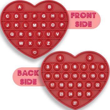 Fidget Toy PETBSNVB Red Heart Shape Pop Bubble Valentines - Pop It ...