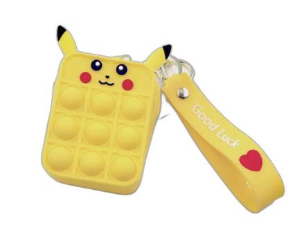 Fidget Toy Pikachu Pop It Sensorial Bolsa Chaveiro Pingente - Mega ...