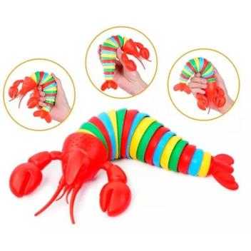Fidget Toy Slug 3D Lagosta Colorida Com Led Brinquedo Articulado ...