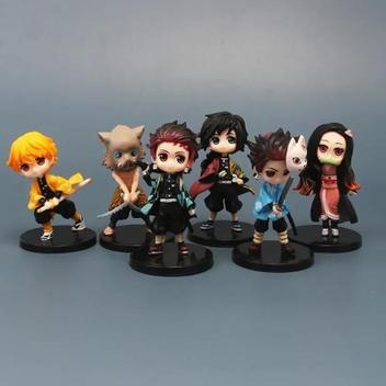 Figura Anime Demon Slayer Q Posket - Nezuko, Tanjirou, Zenitsu, Inosuke ...