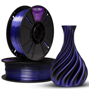 Filamento PLA Duo Color Lilas com Preto Premium 1Kg Duas Cores V-Silk 1 ...