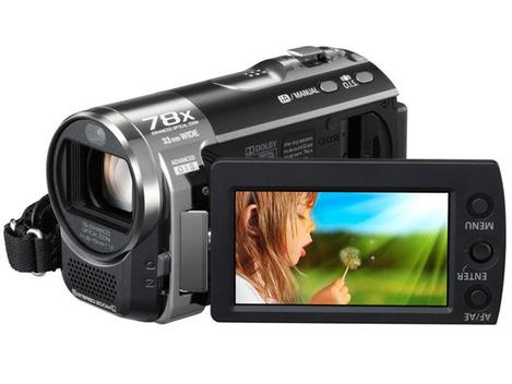 Filmadora Panasonic Camcorder SDR-T51PU-K LCD 2,7” - Zoom Óptico 70x ...