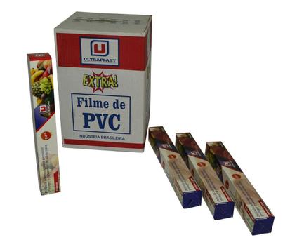 Filme PVC Transparente 28cmx15m - 25 Rolos - Ultra - Papel Filme ...