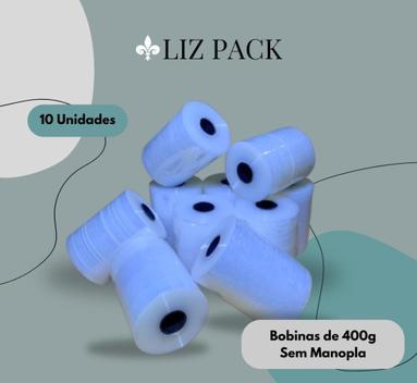 Filme Stretch, Kit 10 Bobinas 10 cm. Uso facil, com 400 g, 400 metros ...