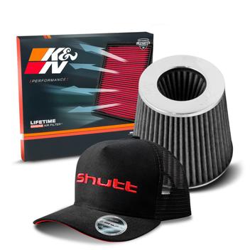 Filtro de Ar Esportivo K&N Monofluxo Cônico Universal Branco e Cromado ...