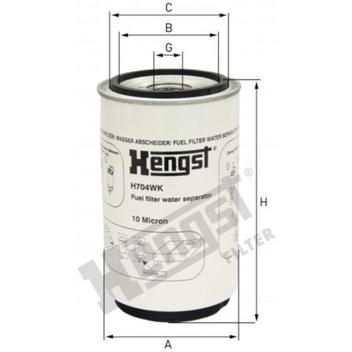 Filtro de combustível Scania K310 B 2005 a 2012 - HENGST - Filtro de ...