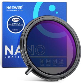 Filtro de lente de câmera Neewer NW SERIES S 82mm Variável ND2-ND32 e ...