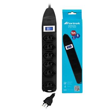Filtro De Linha Fortrek 6 Tomadas 1M Bivolt Preto - PST101 - Filtro de ...