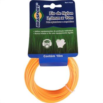 Fio De Nylon Brasfort Redondo 2,0Mm/ 10M 7533 - Fio de Nylon para Aparador - Magazine Luiza