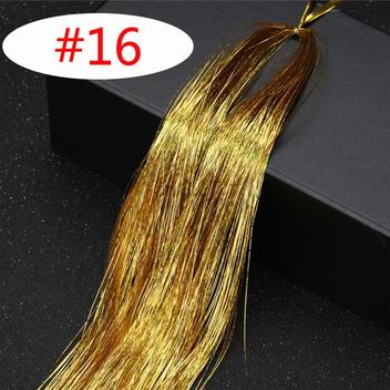 Fios De Ouro - 30 Fios De Luz Brilho para cabelo 92cm - feito arte ...