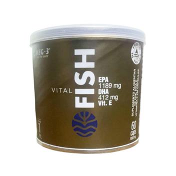 Fish EPA/ DHA/ Vitamina E 60 Cápsulas Vital - Ômega 3 / Óleo de Peixe ...