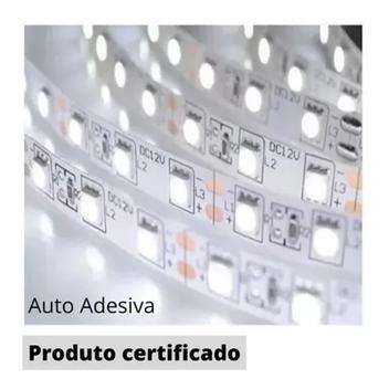 Fita De Led 60 Leds Por Metro 50 X 50 Branca (Luz Fria) 6500 K Com 5 ...