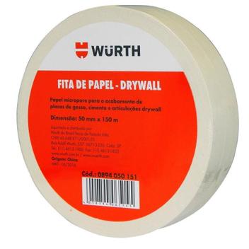 Fita de Papel para Drywall 50mm x 150m Wurth 0894050151 Unitário - Fita ...