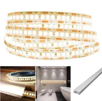Fita led 240 leds 2835 5M 12V Branco Neutro 4000K 24W/Metro Para perfil ...