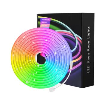 Fita LED RGB 10M 12V 108 LEDs IP68 Silicone Sincronização Musical 16 ...