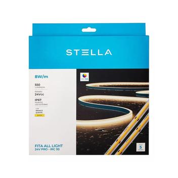 Fita Led Stella All Light 5m 24v Pro 8w/m Ip67 Cob 3000k - Fita de LED ...