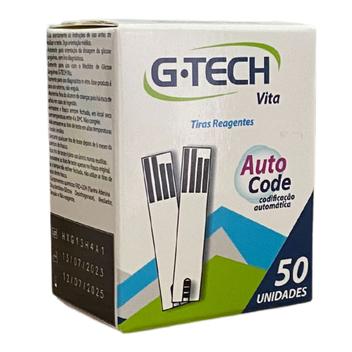 Fita Para Medir Glicose Tira Gtech Vita C/ 50 Unidades - Tiras para Medir Glicose - Magazine Luiza