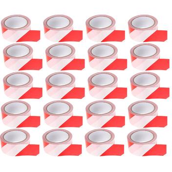 Fita Sinalizaçao Zebrada Kit 20 Uni 100 Metros Vermelho Isolamento ...