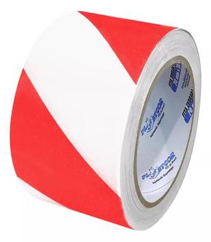 Fita Zebrada Vermelha e Branca Para Sinalização com 7,0cm de Largura ...