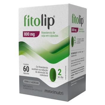 Fitolip Fitoesterol de Soja 800mg Zero Açucar 60 Caps Maxinutri ...