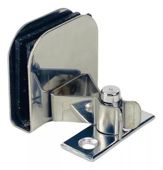 Fixador de pressão piso e rodapé inox para porta de vidro cromado ...