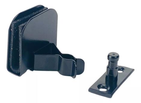 Fixador de pressão piso e rodapé inox para porta de vidro preto ...